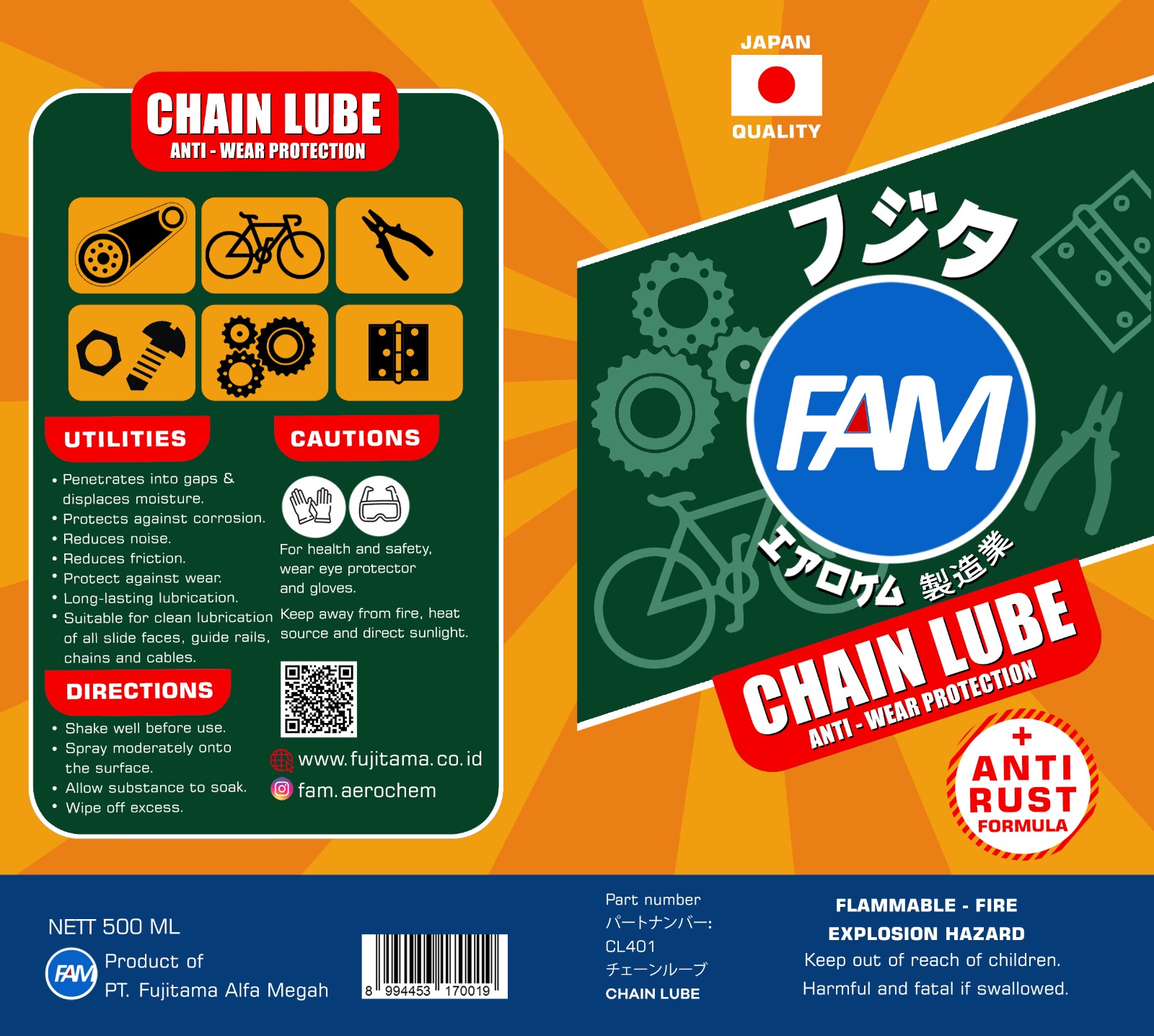 FAM Chain Lube CL401 - Fujitama Alfa Megah